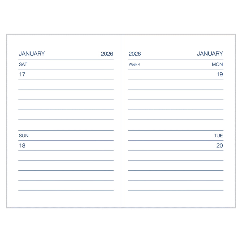 Two days a page - eagle Pocket Diary - PSW - EAGLE PRESS